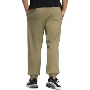 Adidas Solid Color Logo Printing Elastic Waistband Bundle Feet Sports Pants/trousers/joggers Green - Default Colorway