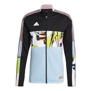 Adidas Colorblock Zip-up Track Jacket - Black