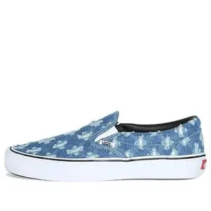 VANS X Supreme Slip-on Hole Punch Denim Sneakers