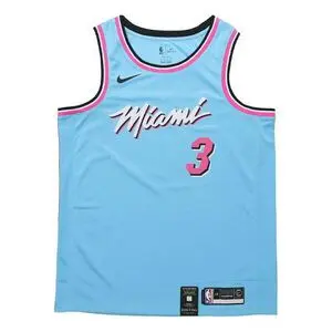 Nike Nba Miami Heat Dwyane Wade 2019/20 Vicewave City Edition Swingman Jersey - Blue/pink