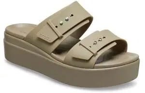 CROCS Brooklyn Low Wedge Sandal - Beige