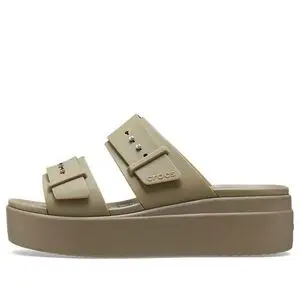 CROCS Brooklyn Low Wedge Sandal - Beige
