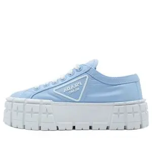 Prada Prada Double Wheel Re-Nylon Gabardine Sneakers Blue/white