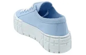 Prada Double Wheel Re-nylon Gabardine Sneakers - Blue/white