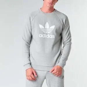 Adidas Originals Round Neck Pullover - Light Grey