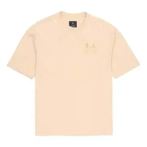 JORDAN X Union Crossover Ss22 Solid Color Breathable Logo Round Neck Short Sleeve Asia Edition Khaki - Default Color