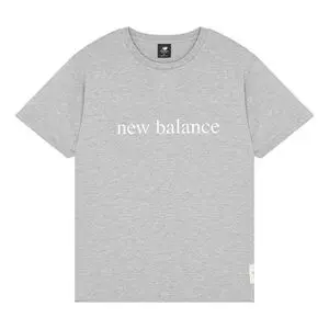 NEW BALANCE Essentials Logo T-shirt Asia Sizing - Grey