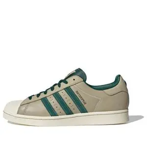 Adidas Originals Superstar "tan Green" Sneakers - Tan/green