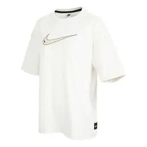 Nike Logo Printing Athleisure Casual Sports Cozy Short Sleeve White T-shirt - Default Color