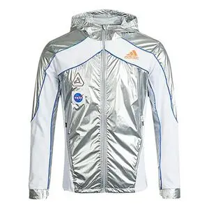Adidas Space Jacket Hooded Running Jacket - Silver