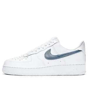Nike Force 1 Low "blue Snakeskin" Sneakers - White/blue