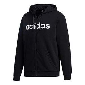 Adidas Neo Alphabet Printing Casual Sports Zipper - Black