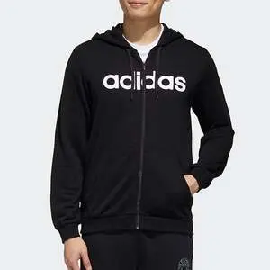 Adidas Neo Alphabet Printing Casual Sports Zipper - Black