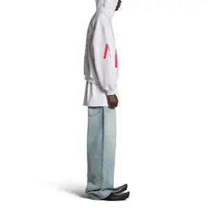 Balenciaga Music Archive Series Connected Zip Up Hoodie - Grey/red