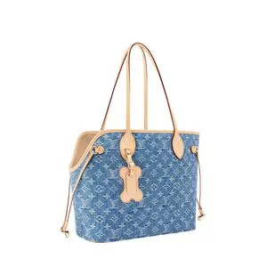 LOUIS VUITTON Neverfull Mm Monogram Denim