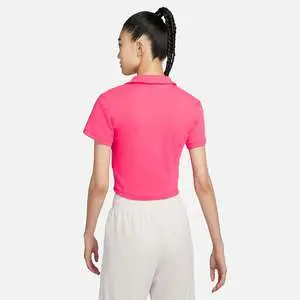 Nike Essential Cropped Short-sleeve Polo Top