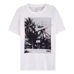 Nike Stadium Printing Round Neck Short Sleeve - White