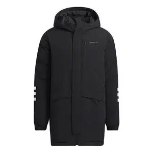 Adidas Mid-length Hooded Down Jacket - Black