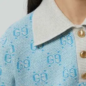 Gucci Gg Wool Jacquard Polo