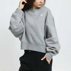 Nike Logo Fleece Pullover - Grey
