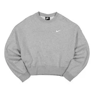 Nike Logo Fleece Pullover - Grey