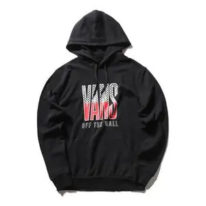 VANS Alphabet Pattern Pullover Hoodie - Black