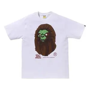 A BATHING APE Horror Mad Face Tee - White