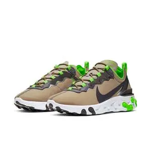 Nike React Element 55 Cq4600-201 Sneakers - Brown/green