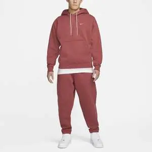 Nike Series Lab Embroidered Logo Hooded Sports Pullover - Red