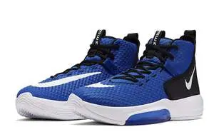 Nike Zoom Rize Team Mid Top Basketball Sneakers - Blue/black/white