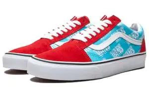 VANS Old Skool 'retro Mart' Sneakers - Red/blue