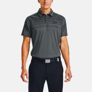 Under Armour Logo Pattern Loose Short Sleeve Polo Shirt Gray