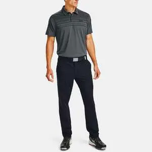 Under Armour Logo Pattern Loose Short Sleeve Polo Shirt Gray