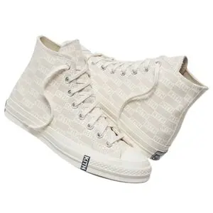 CONVERSE Kith X Chuck 70 High Top Natural Monogram Sneakers - White