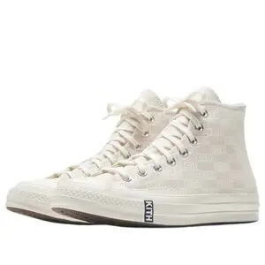 CONVERSE Kith X Chuck 70 High Top Natural Monogram Sneakers - White