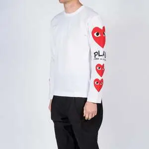 Play Comme Des Garcon Printed Sleeve Long-sleeve