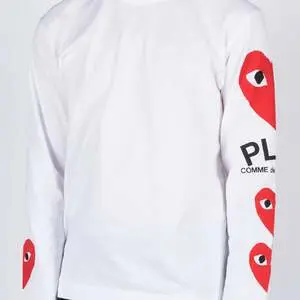 Play Comme Des Garcon Printed Sleeve Long-sleeve