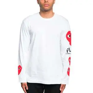 Play Comme Des Garcon Printed Sleeve Long-sleeve