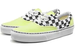 VANS Era Sunny Lime Checkerboard Low Top Sneakers - Yellow