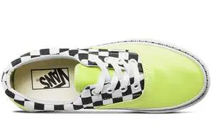 VANS Era Sunny Lime Checkerboard Low Top Sneakers - Yellow