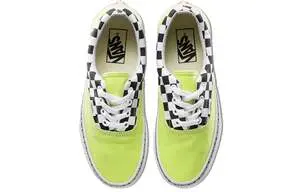 VANS Era Sunny Lime Checkerboard Low Top Sneakers - Yellow