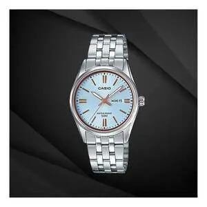 Casio Analog Watch With Water Resistance - Light Blue