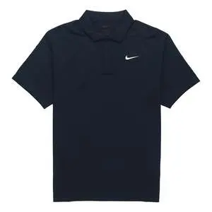 Nike Court Dri-fit Tennis Lapel Short Sleeve Polo Navy Blue