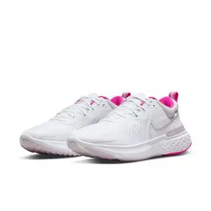Nike React Miler 2 Athletic Sneakers - White/pink