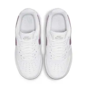 Nike Force 1 Low Sneakers With Glitter Swoosh - White/purple