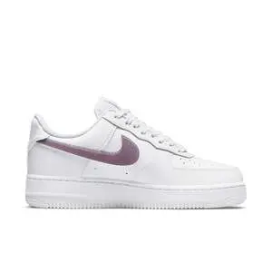 Nike Force 1 Low Sneakers With Glitter Swoosh - White/purple
