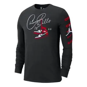 JORDAN Air Nba Courtside Chicago Bulls Long Sleeve Pullover