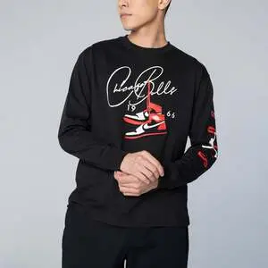 JORDAN Air Nba Courtside Chicago Bulls Long Sleeve Pullover