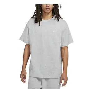 Nike Men's Nike Lab Solo Swoosh Basic Sports Short Sleeve Dark Gray T-shirt Dark Gray