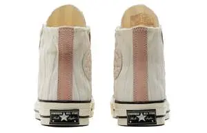 CONVERSE Chuck 70 Striped High Top Terry Cloth Sneakers - Cream/pink